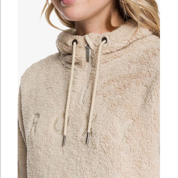 Roxy | Jackets & Coats | Nwt Roxy Sherpa Sweater Tan Medium | Poshmark